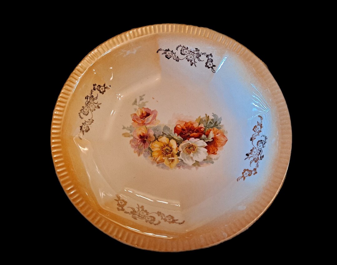 Thompson Serving Bowl Peach Vintage Retro China - Etsy