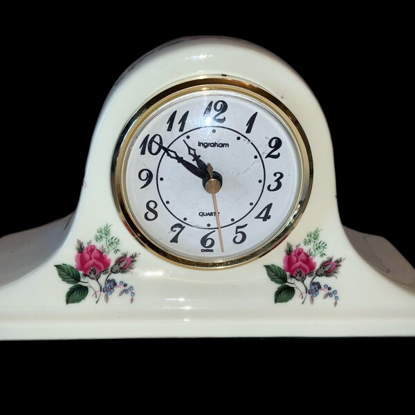 Porcelain Rose Clock - Etsy