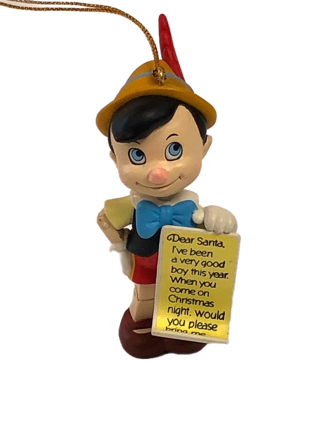 Vintage Disney Pinocchio Christmas Ornament With Box - Holiday Decor ...