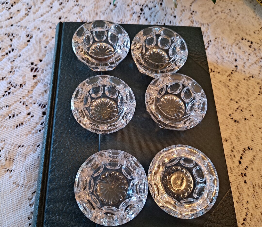 Set of Clear Crystal Salt Dishes Cellars - Etsy