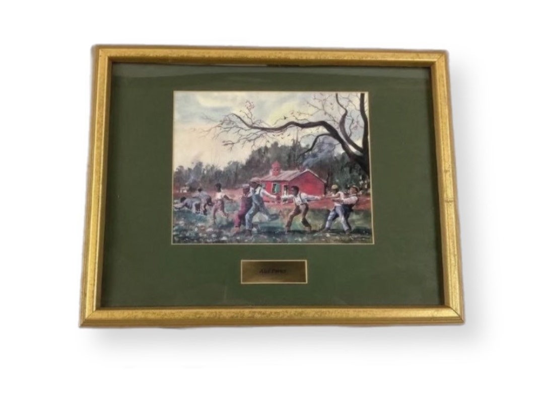 Alex Porter School Children at Play Framed Matted Print Black Americana ...