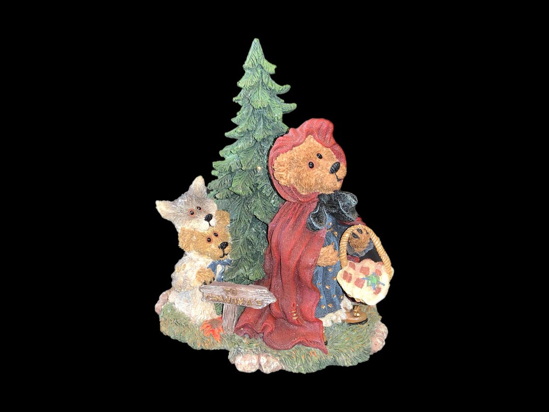 Boyds Bear Little Red Riding Hood Bearstone Lil’ Red With B.B. Woof ...