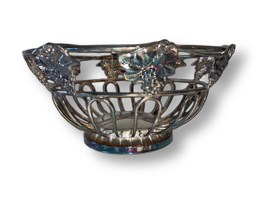 Godinger Silver Bread Basket / Fruit Bowl—grapevine Pattern - Etsy