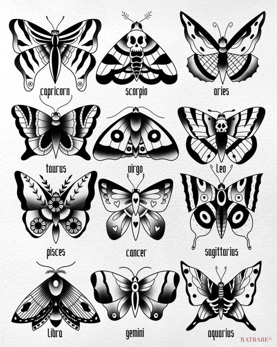 Butterfly Zodiac Tattoos