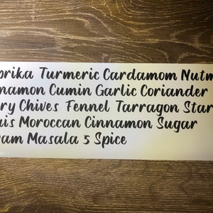 Spice Jar Many Colours and Fonts Custom Labels - Etsy