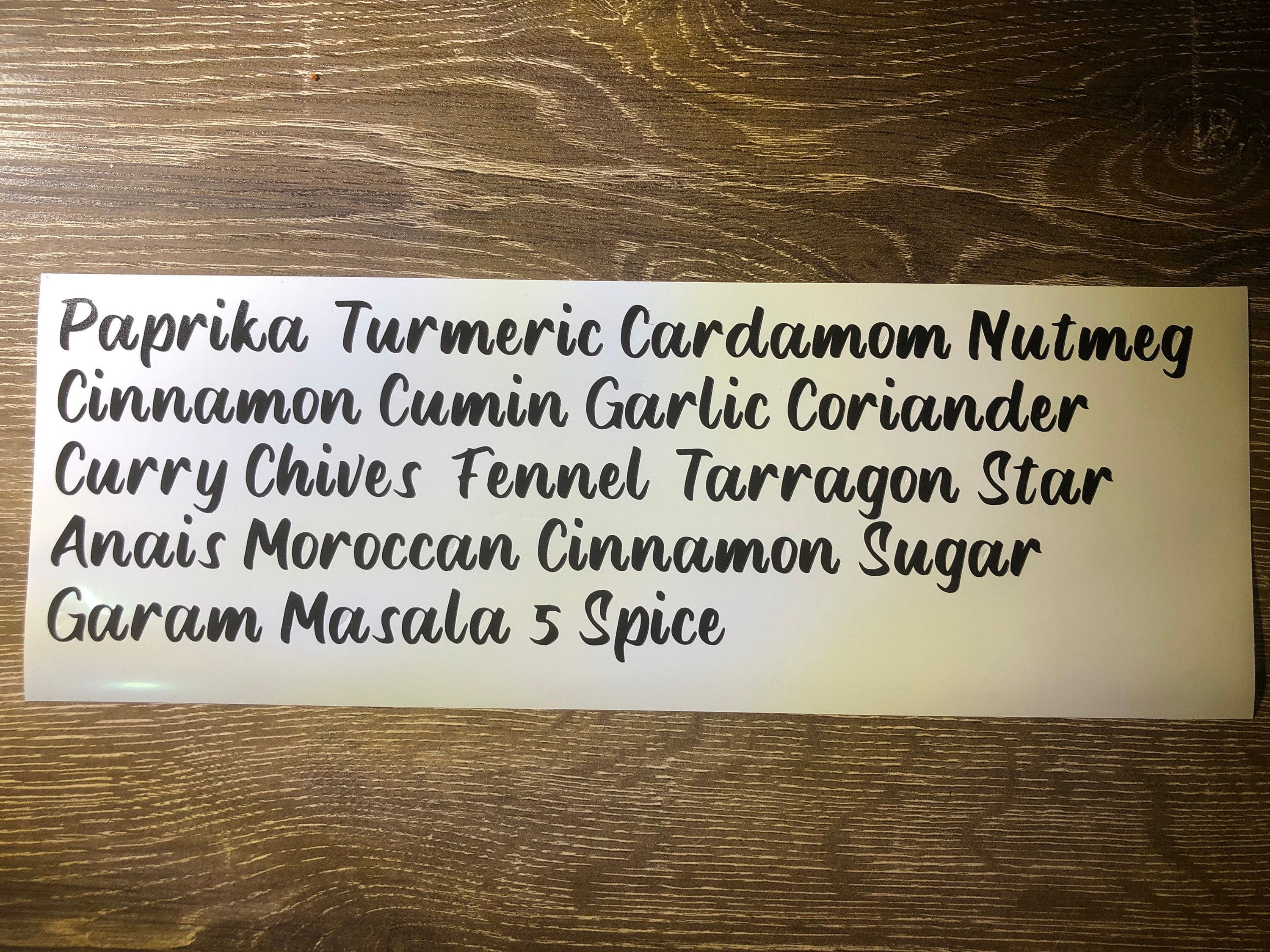 Spice Jar Many Colours and Fonts Custom Labels - Etsy