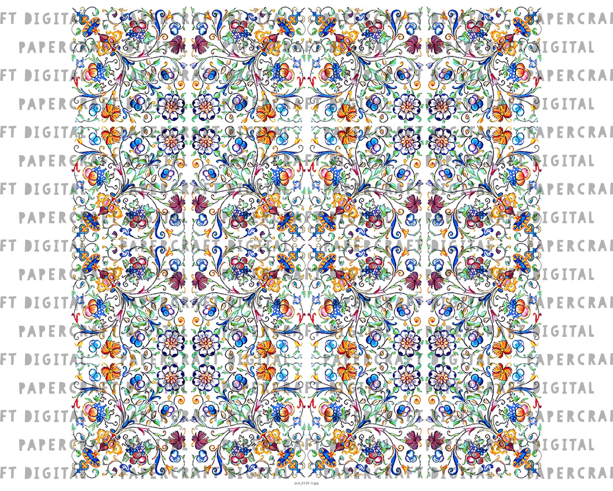 Vintage Scrapbook Printable Paper Old Ornamental Pattern - Etsy