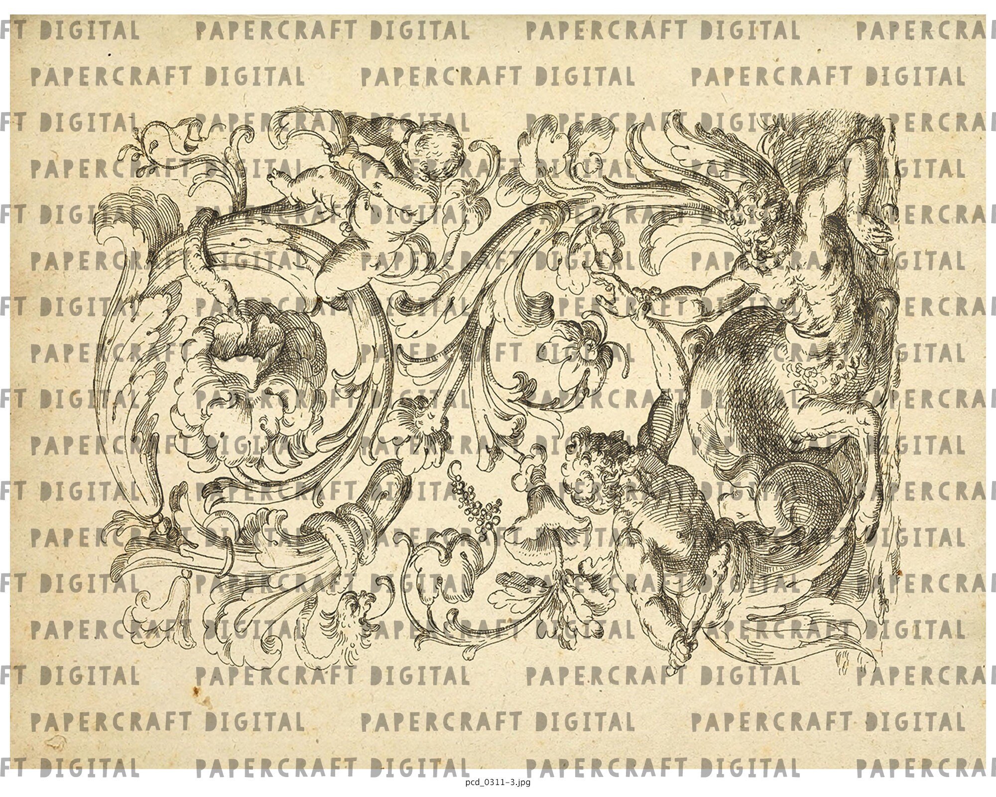 Vintage Scrapbook Printable Paper Old Roman Illustration - Etsy