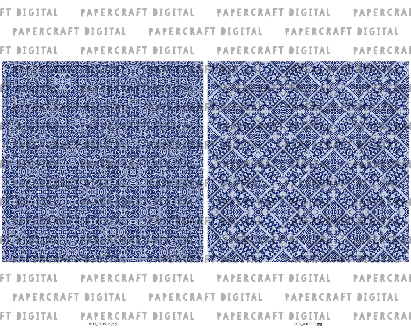 Blue Printable Paper Patterns Decorative Print Design - Etsy