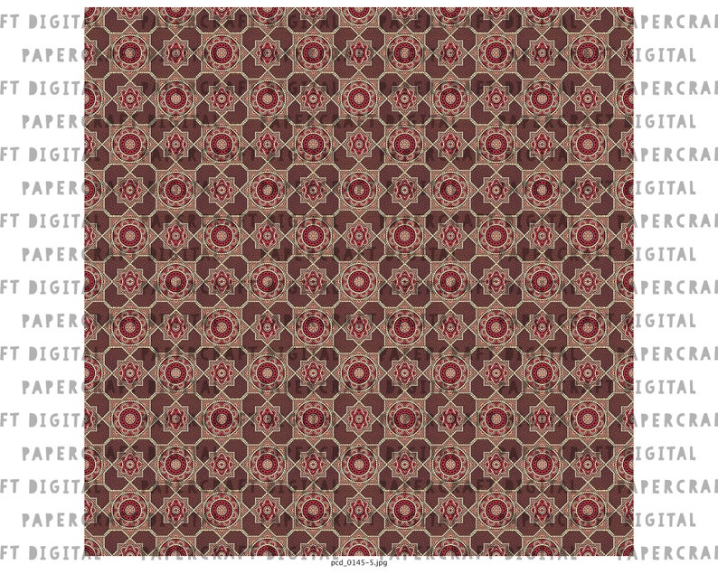 Vintage Scrapbook Printable Paper Old Book Endpaper Pattern | Etsy