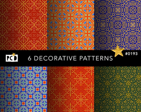 Vintage Scrapbook Printable Paper Old Medieval Patterned | Etsy