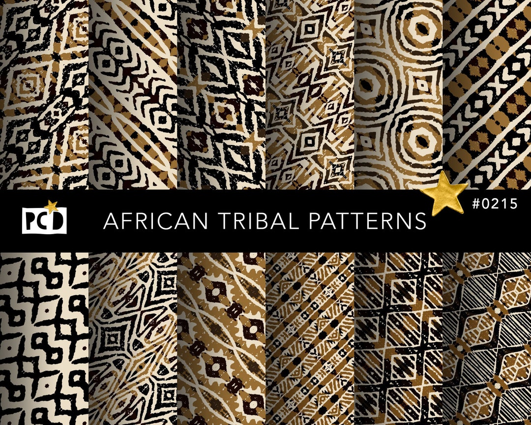 Vintage Scrapbook Printable Paper | Old Tribal Woodblock Print ...