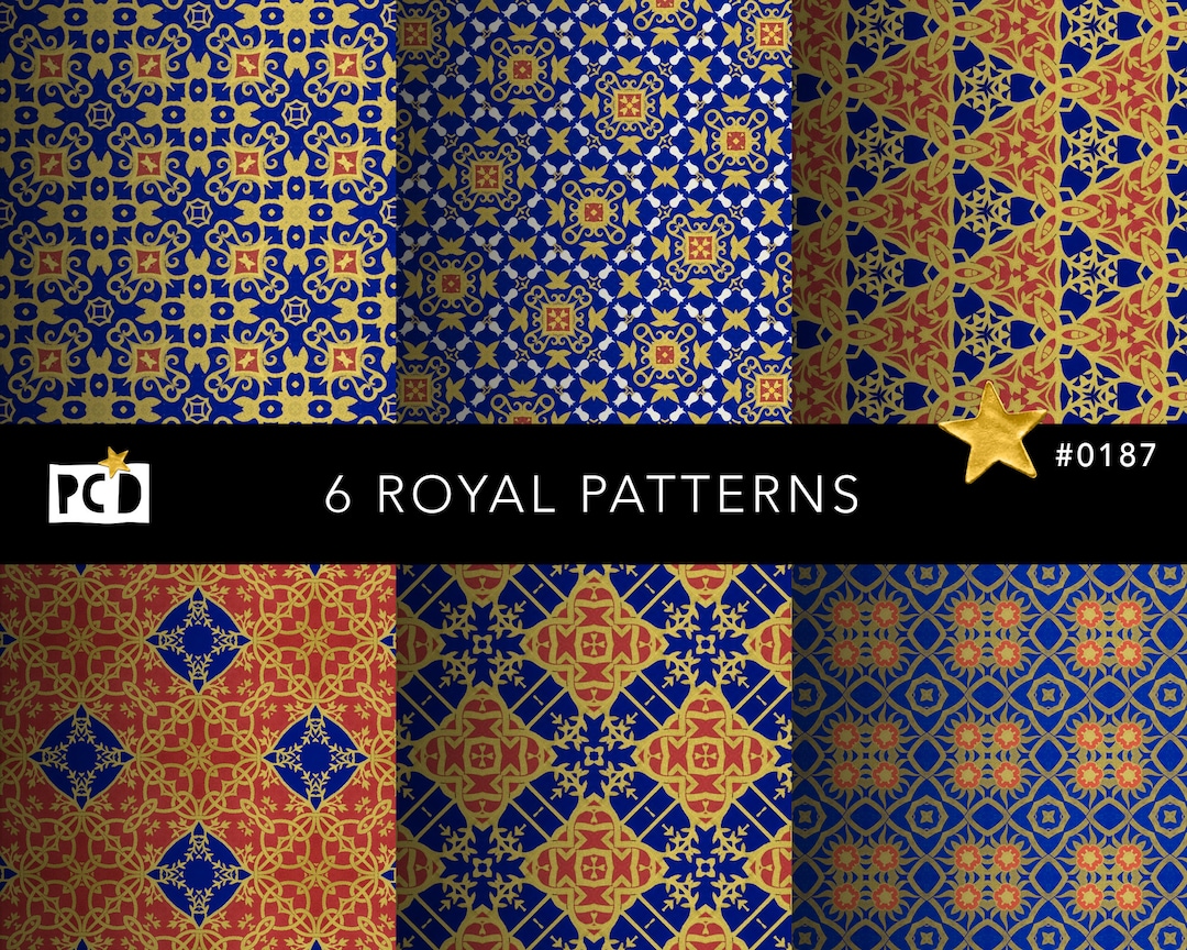 6 Royal Byzantine Patterns | Seamless Church Decoration Digital Paper ...