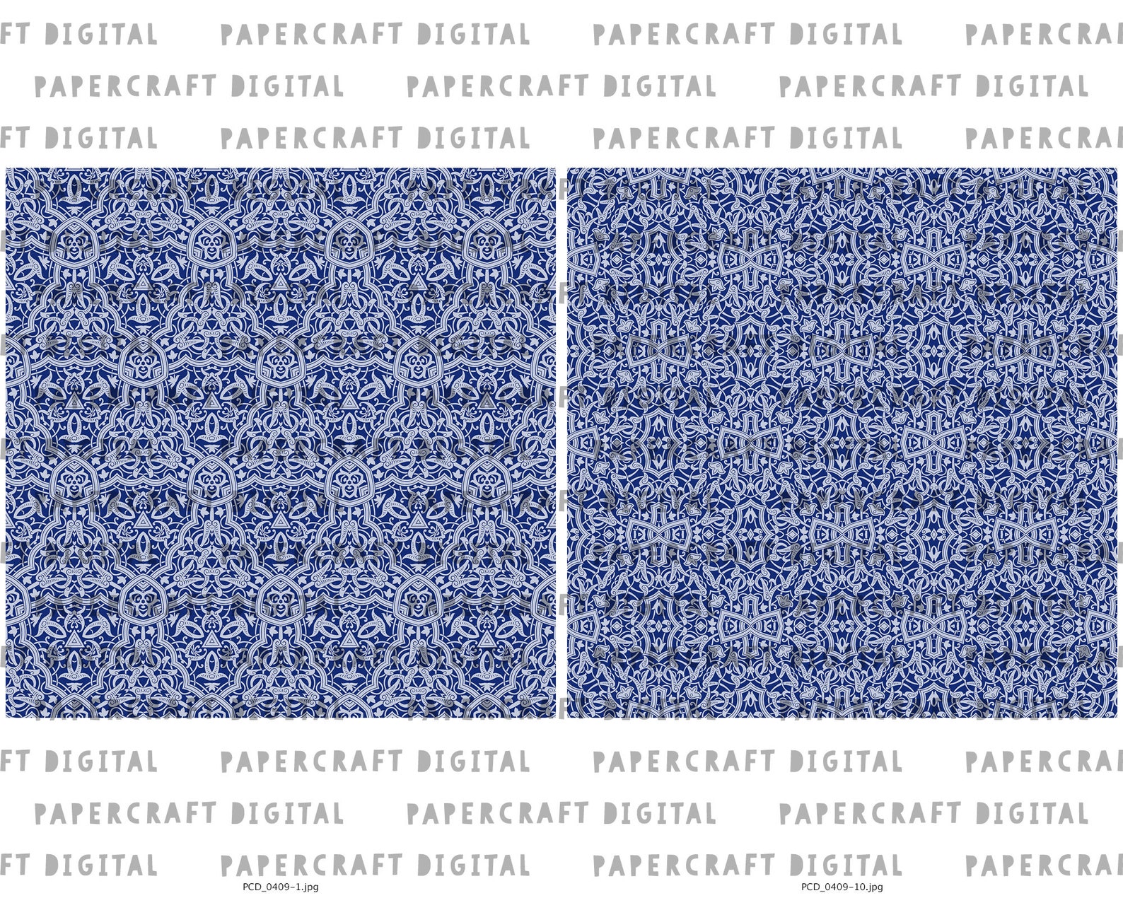 Blue Printable Paper Patterns Decorative Print Design - Etsy