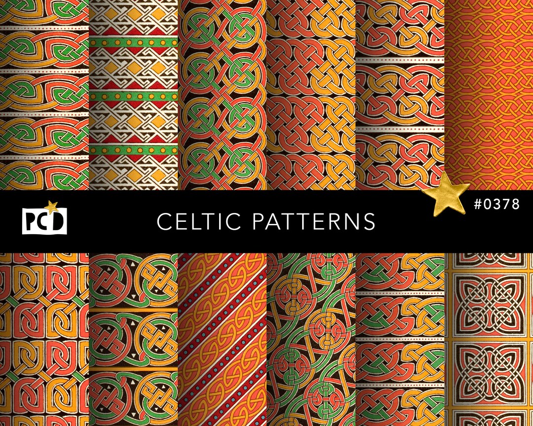 Celtic Printable Paper Patterns | Old Irish Seamless Decorative ...