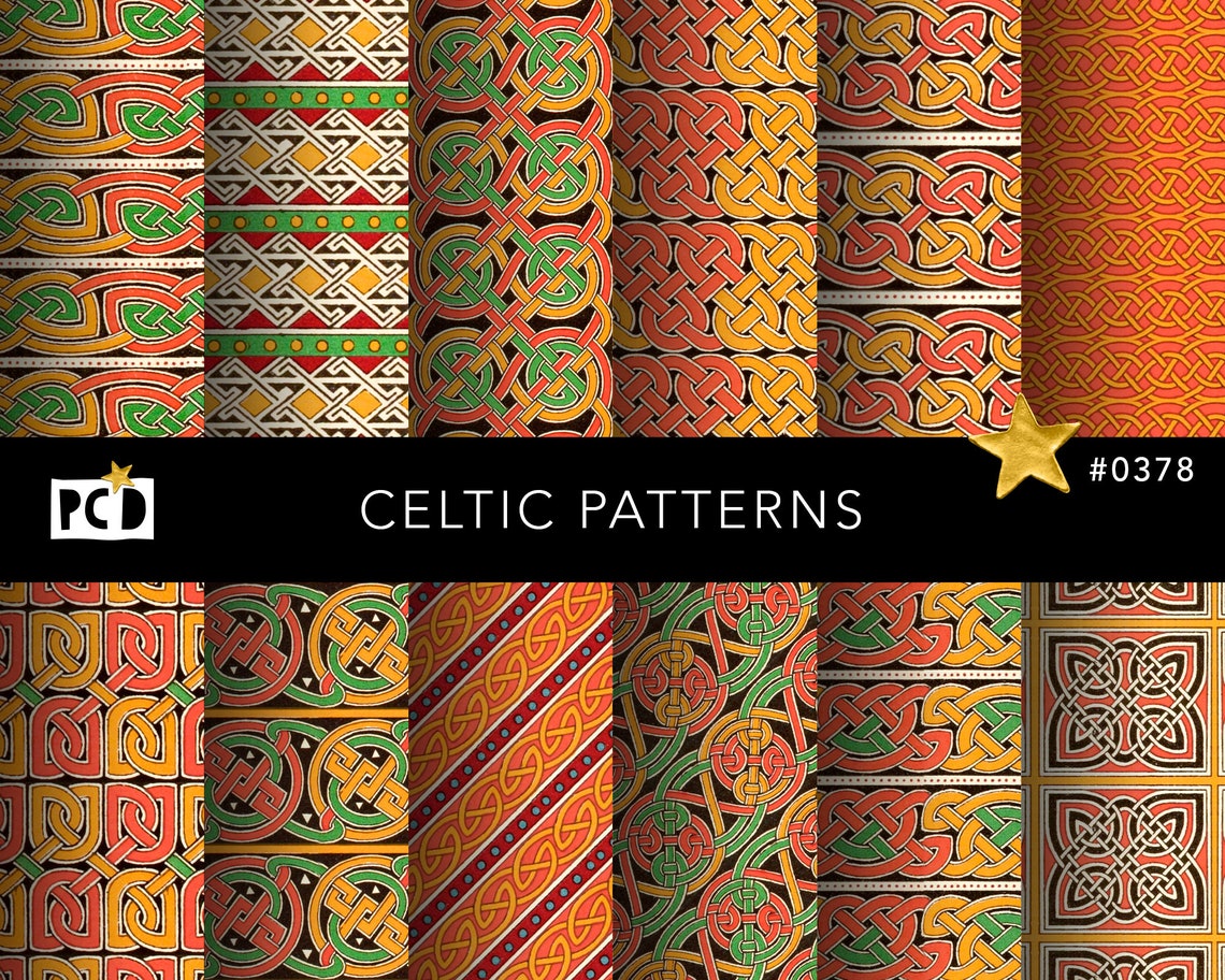 Celtic Printable Paper Patterns Old Irish Seamless - Etsy