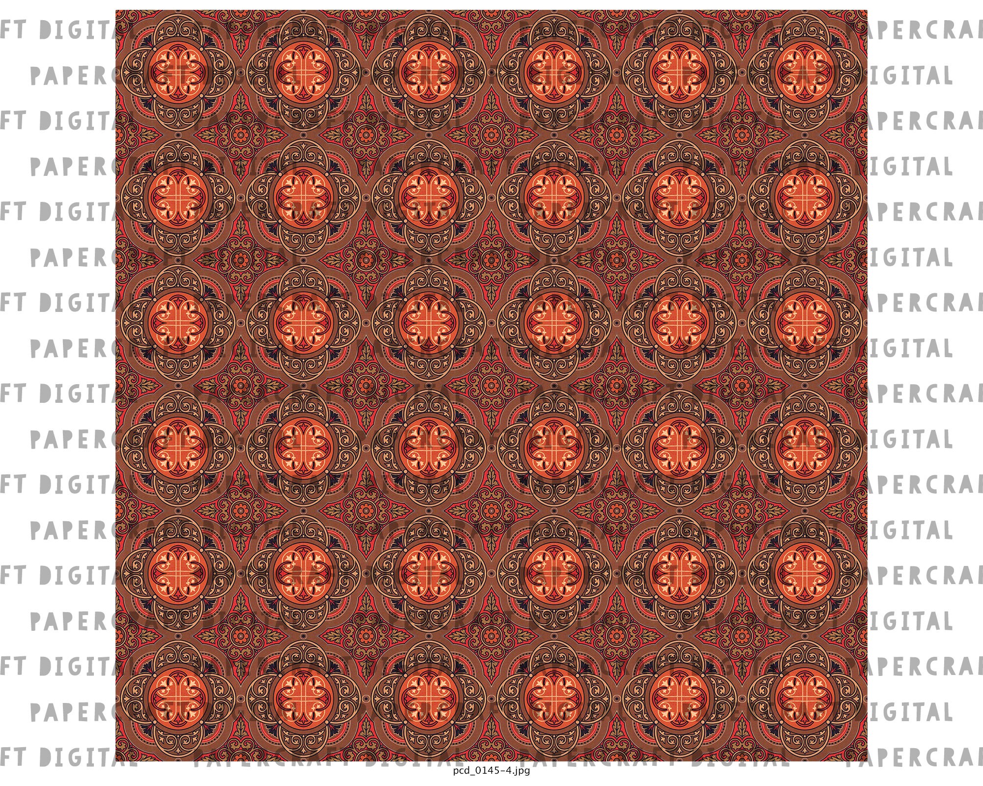 Vintage Scrapbook Printable Paper Old Book Endpaper Pattern | Etsy