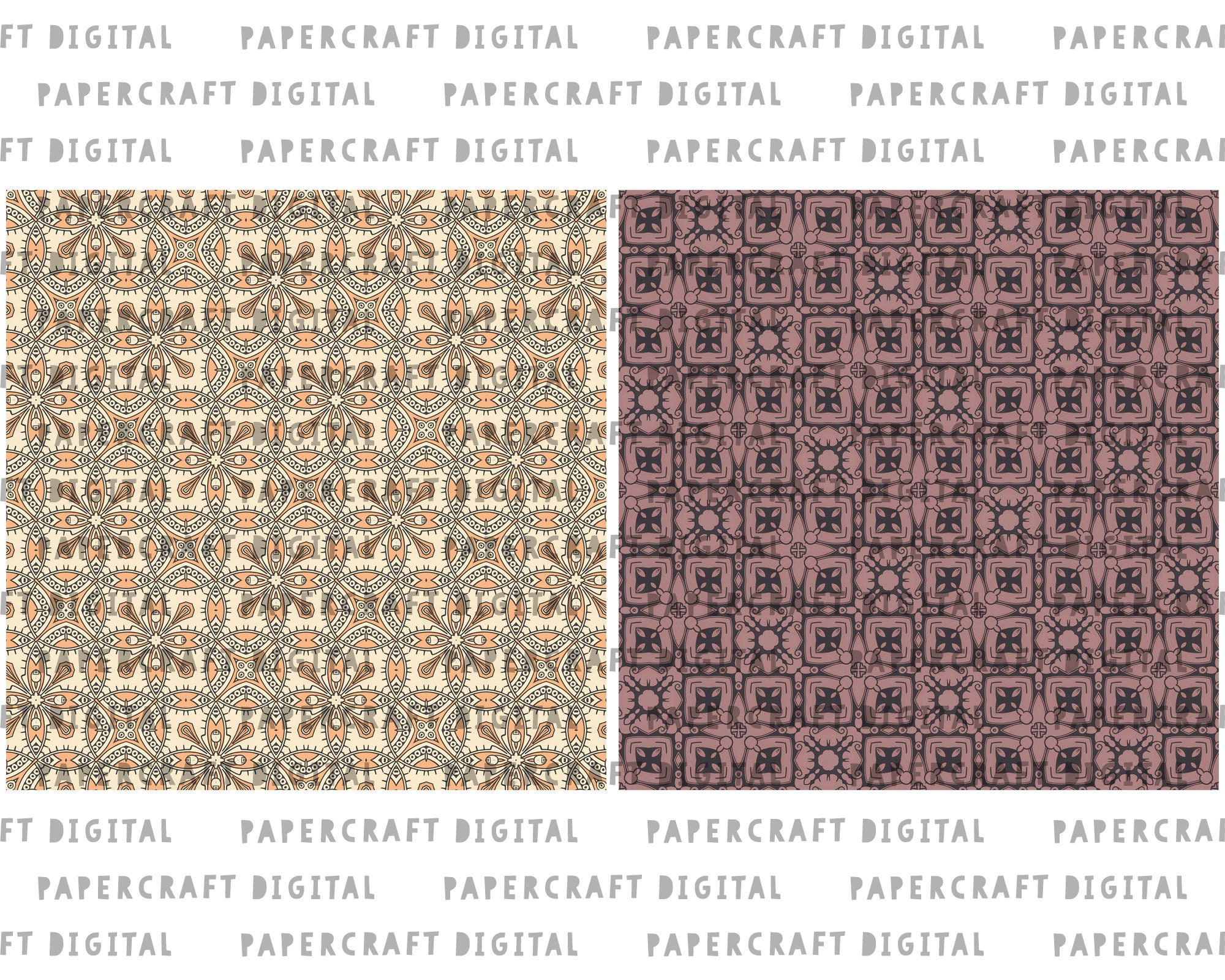 Vintage Scrapbook Printable Paper Old Medieval Endpaper | Etsy