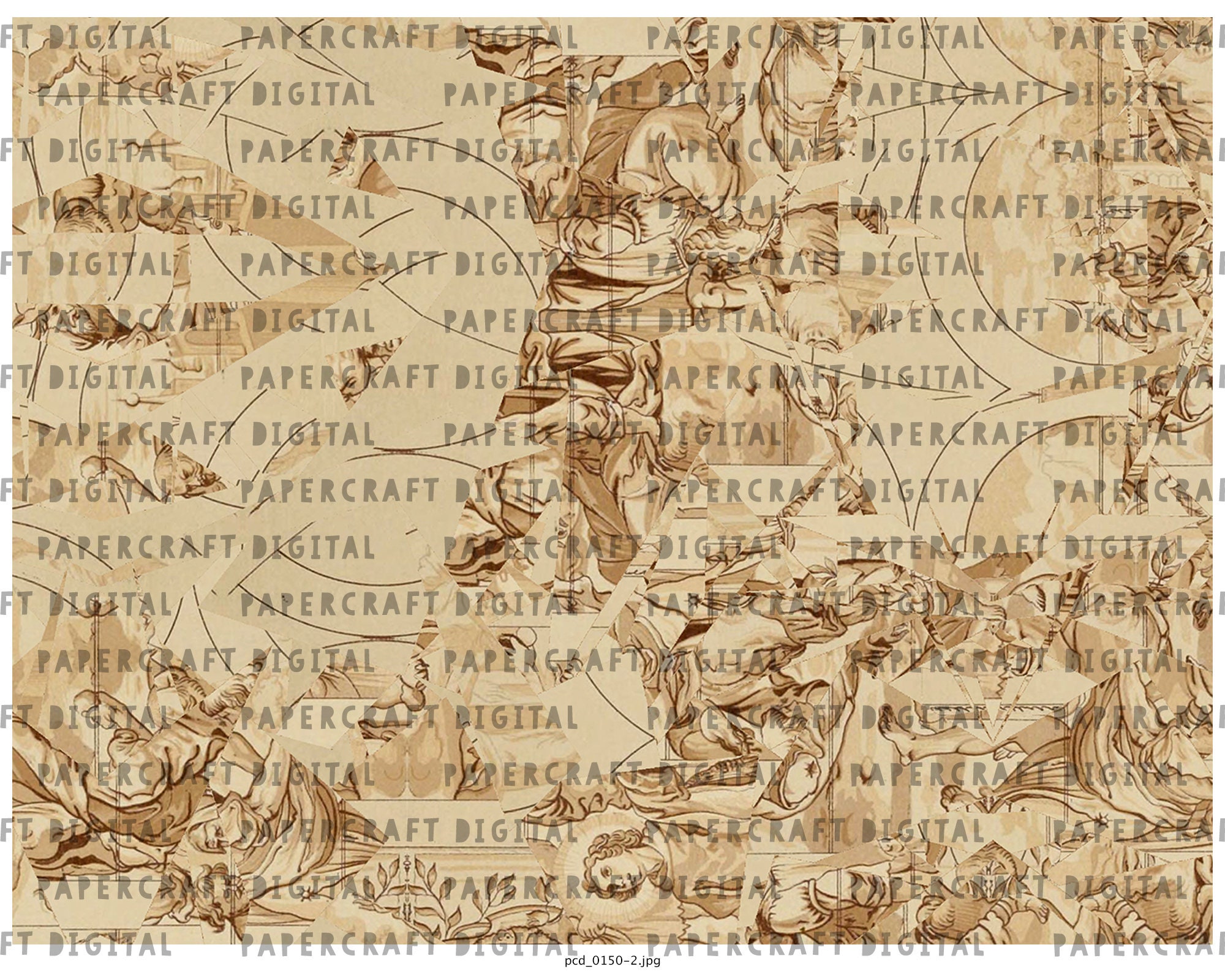 Modern Scrapbook Printable Paper Abstract Religious Pattern Decorative ...