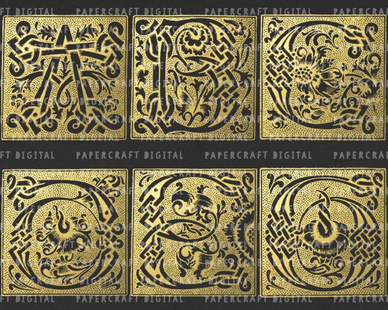 Old Medieval Illuminated Initials Medieval Alphabet - Etsy