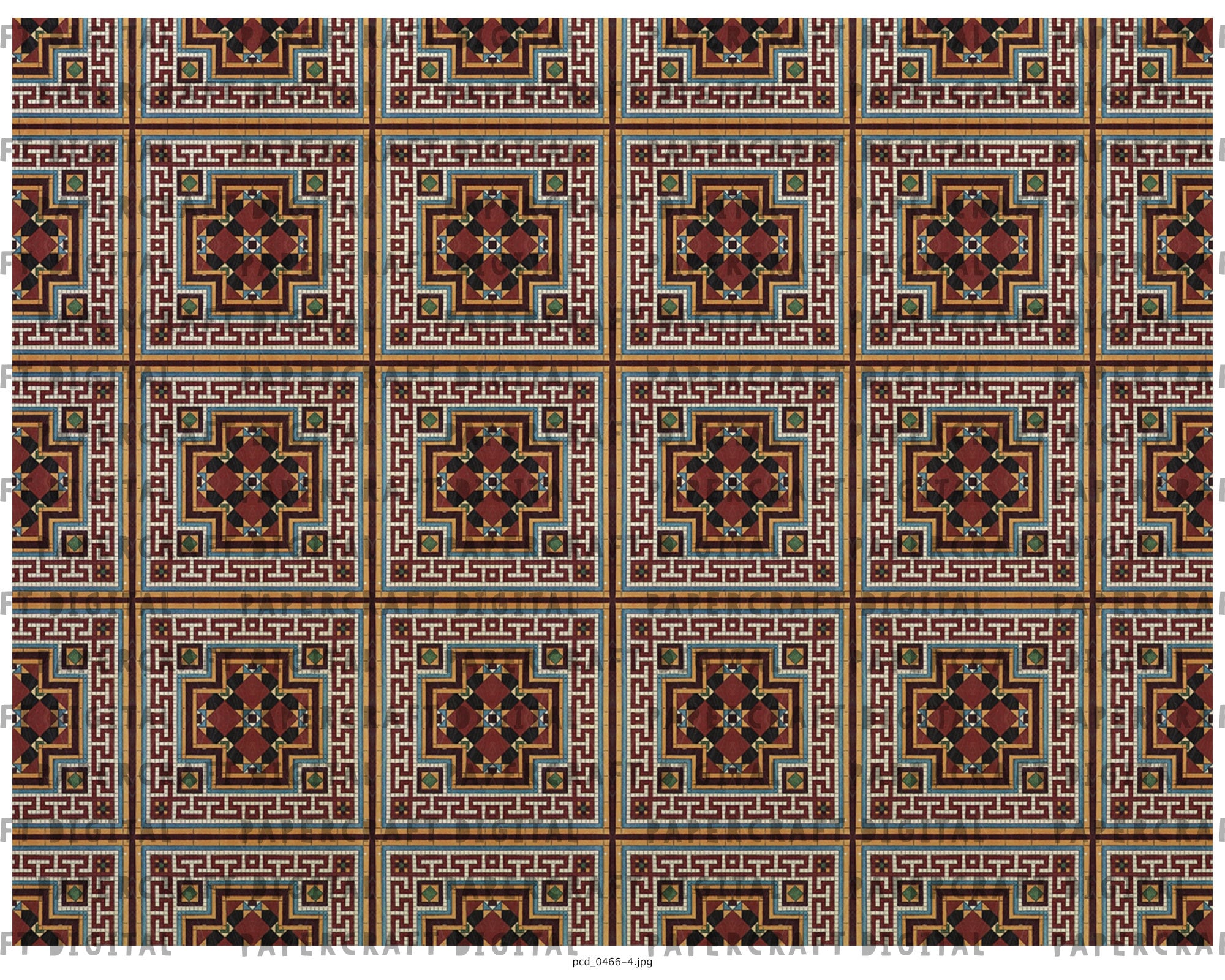 Journaling Printable Paper Old Roman Tiles Pattern Mosaic - Etsy