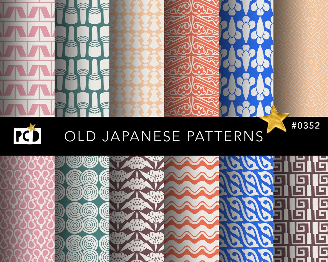 Japanese Patterned Printable Paper | Vintage Scrapbook Decorative ...