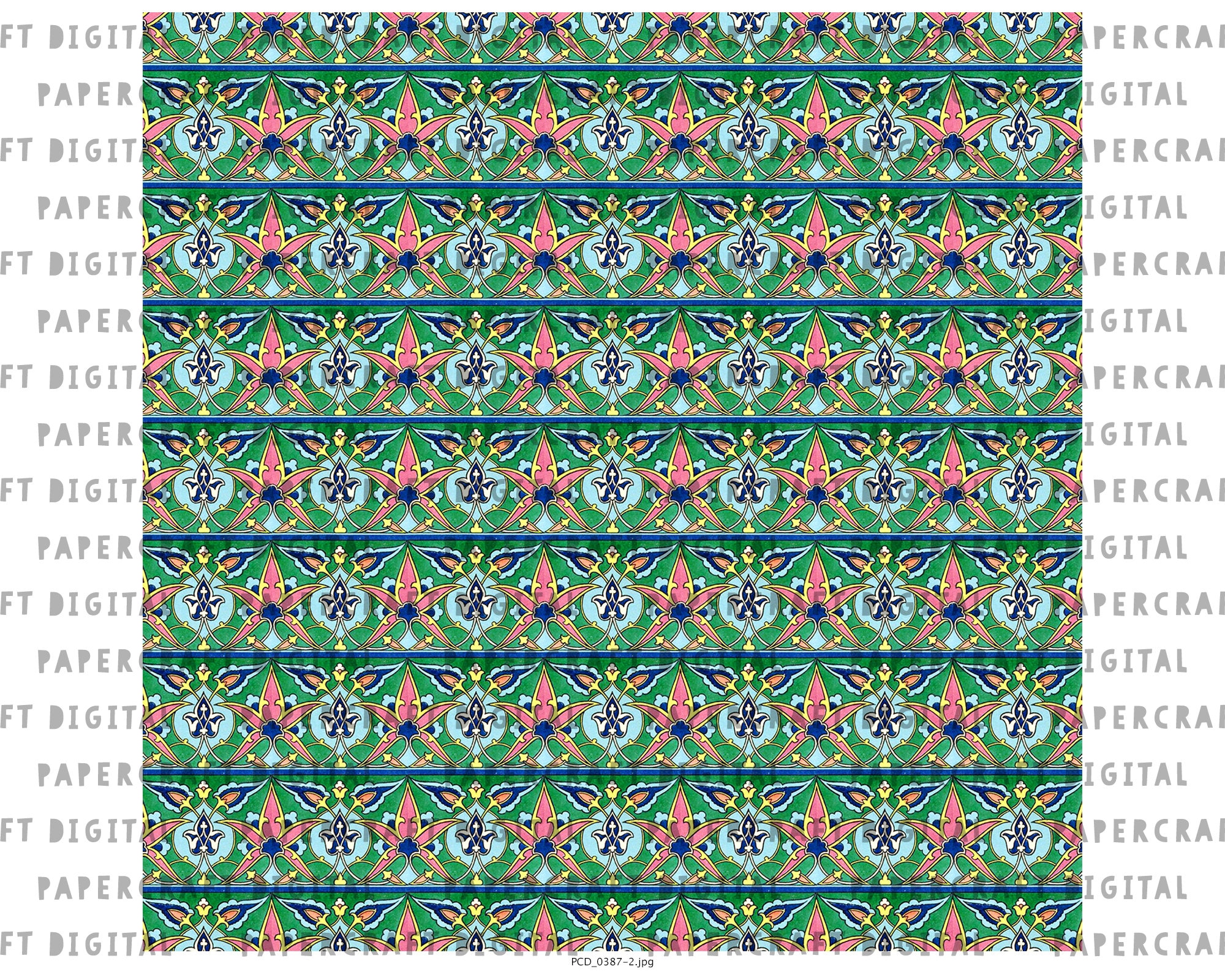 Vintage Arabian Printable Paper | Old Antique Islamic Pattern ...