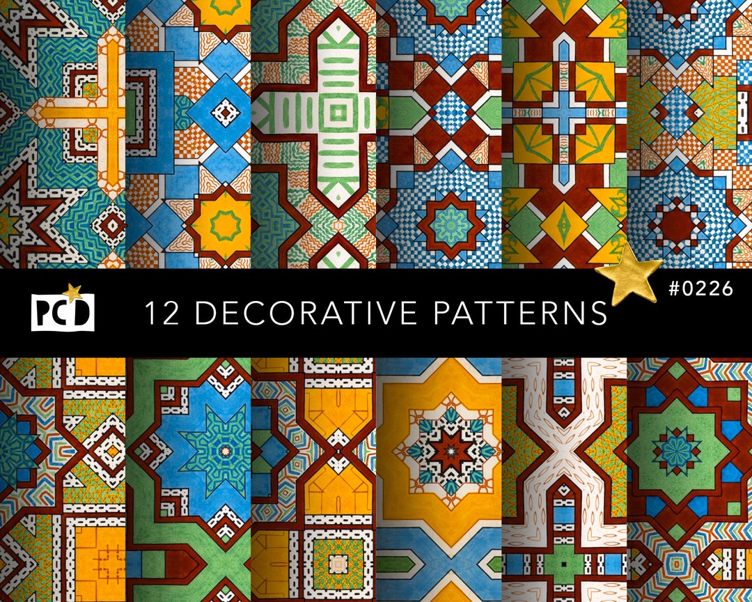 Vintage Scrapbook Printable Paper | Old Endpaper Pattern | Decorative ...