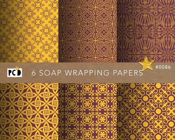 Vintage Scrapbook Printable Paper Old Endpaper Pattern | Etsy