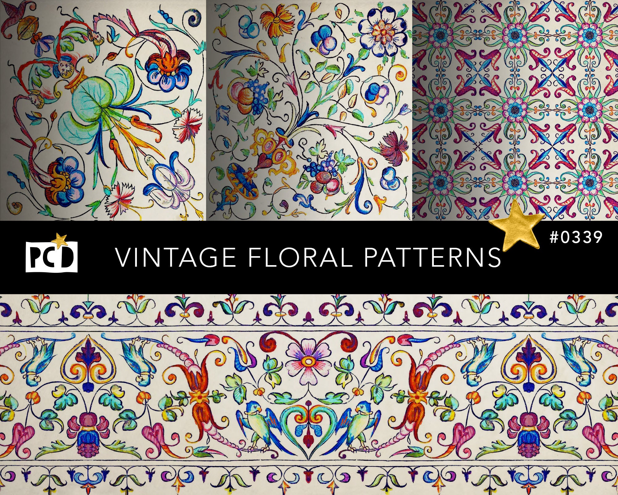 Vintage Scrapbook Printable Paper Old Ornamental Pattern - Etsy