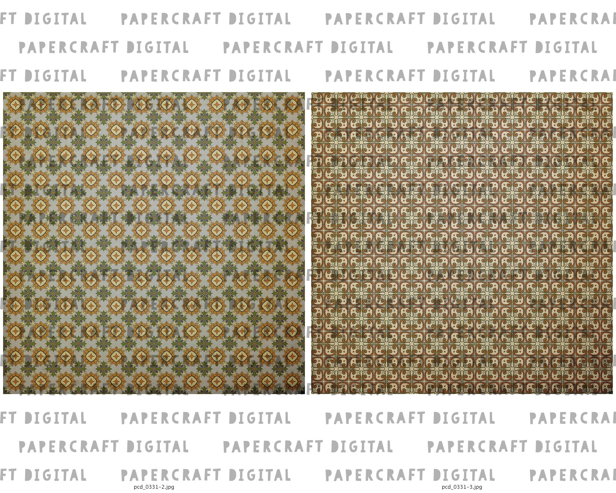 Vintage Scrapbook Printable Paper Old Floral Pattern | Etsy