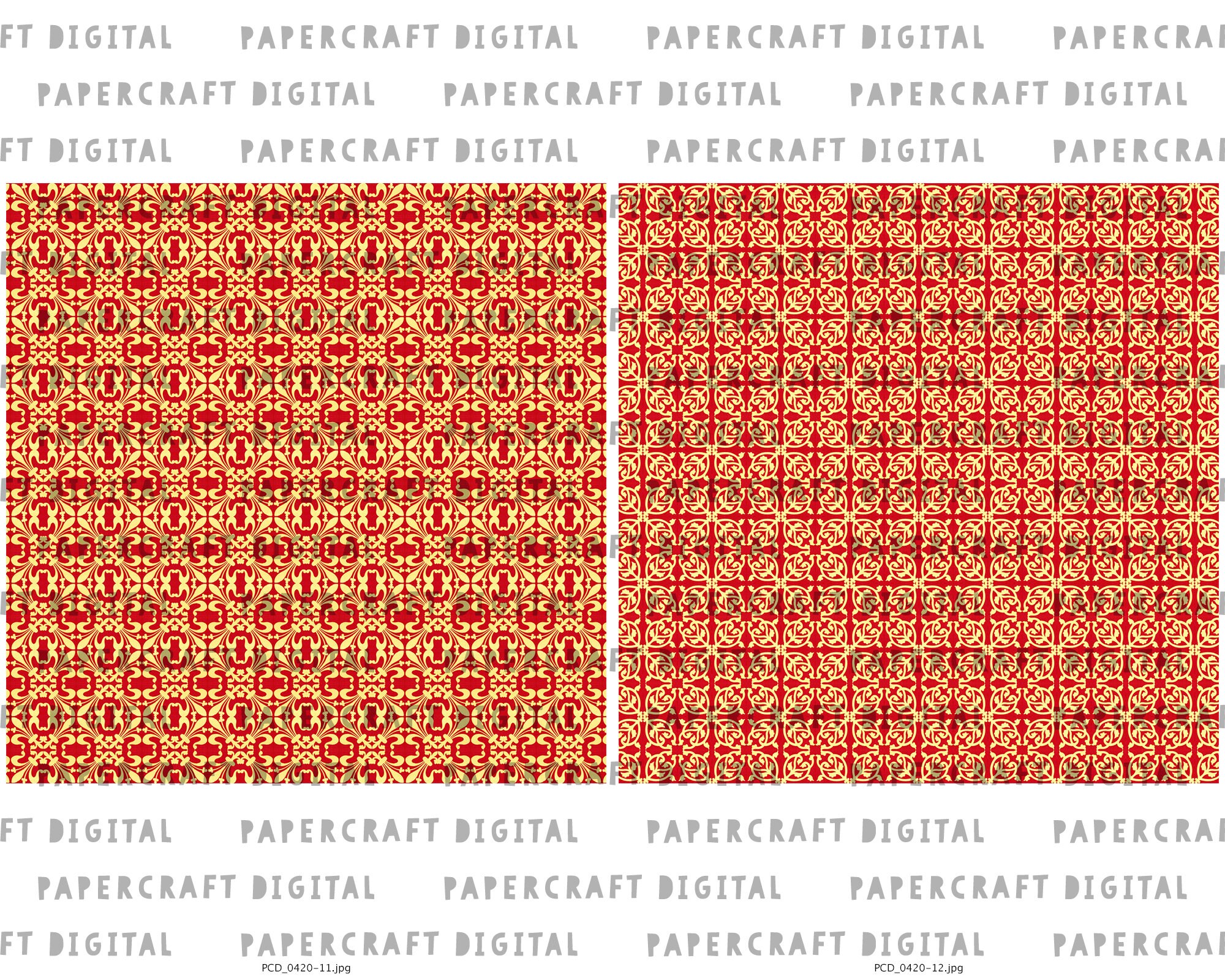 Old English Patterns Antique Printable Digital Christmas Paper Pack - Etsy