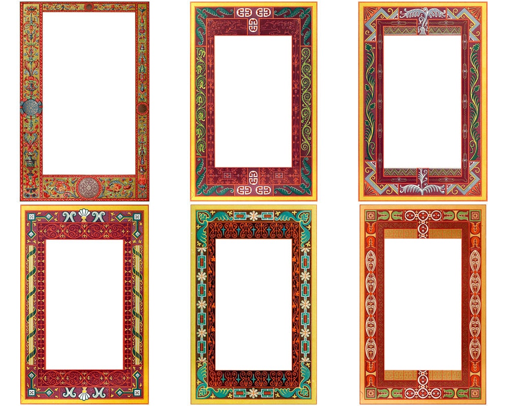 Illuminated Manuscript Border | Medieval Decorative Frame | Vintage ...