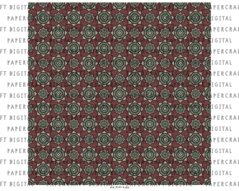 Vintage Scrapbook Printable Paper Old Book Endpaper Pattern | Etsy