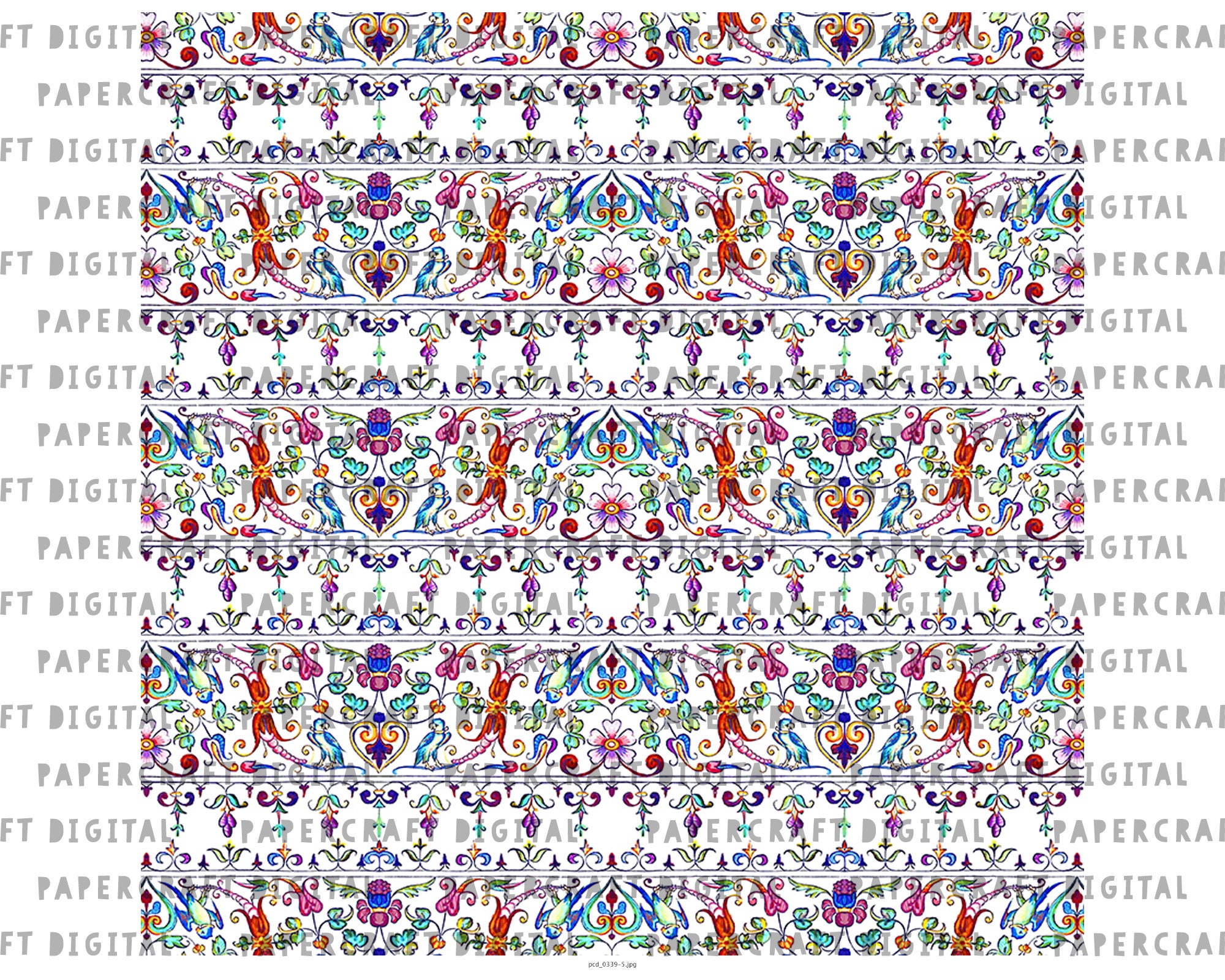 Vintage Scrapbook Printable Paper Old Ornamental Pattern - Etsy