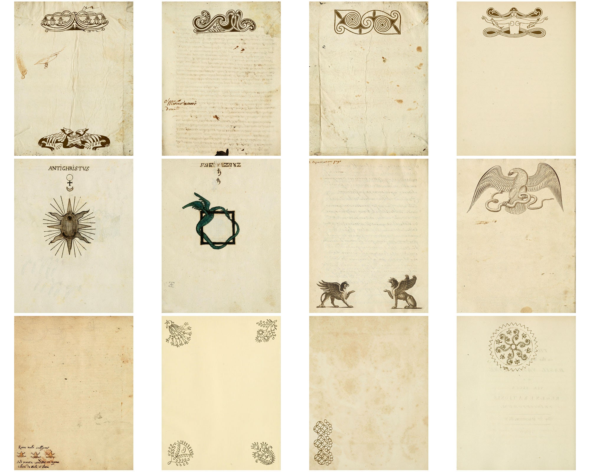 Old Wiccan Spell Book Magic Book Pages Wizard Witch Sorcerer Potion ...