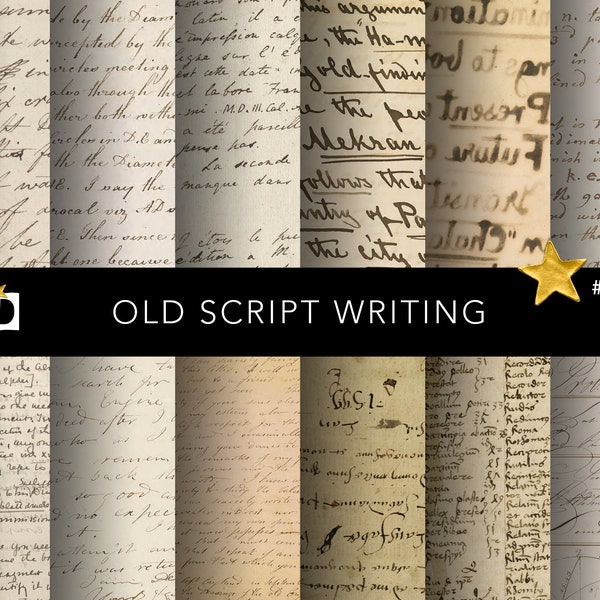 Vintage Scrapbook Paper With Script - Etsy