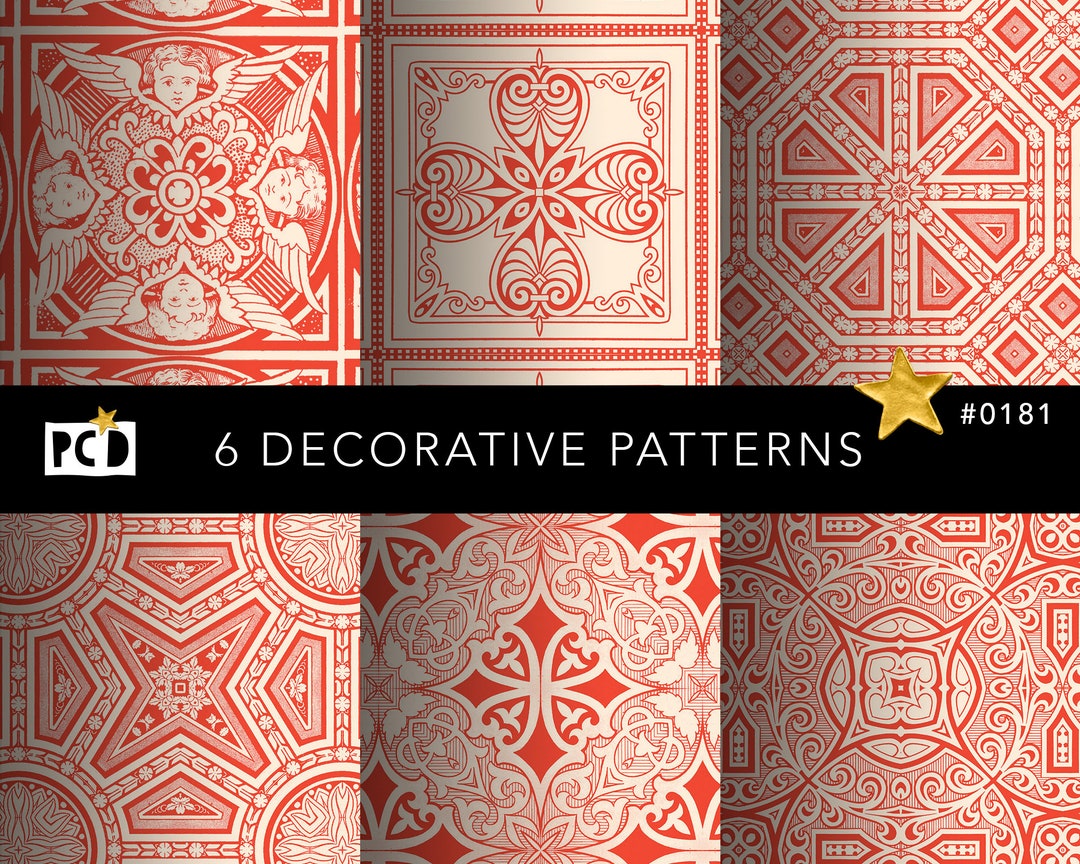 Vintage Scrapbook Printable Paper | Old Medieval Pattern | Seamless ...