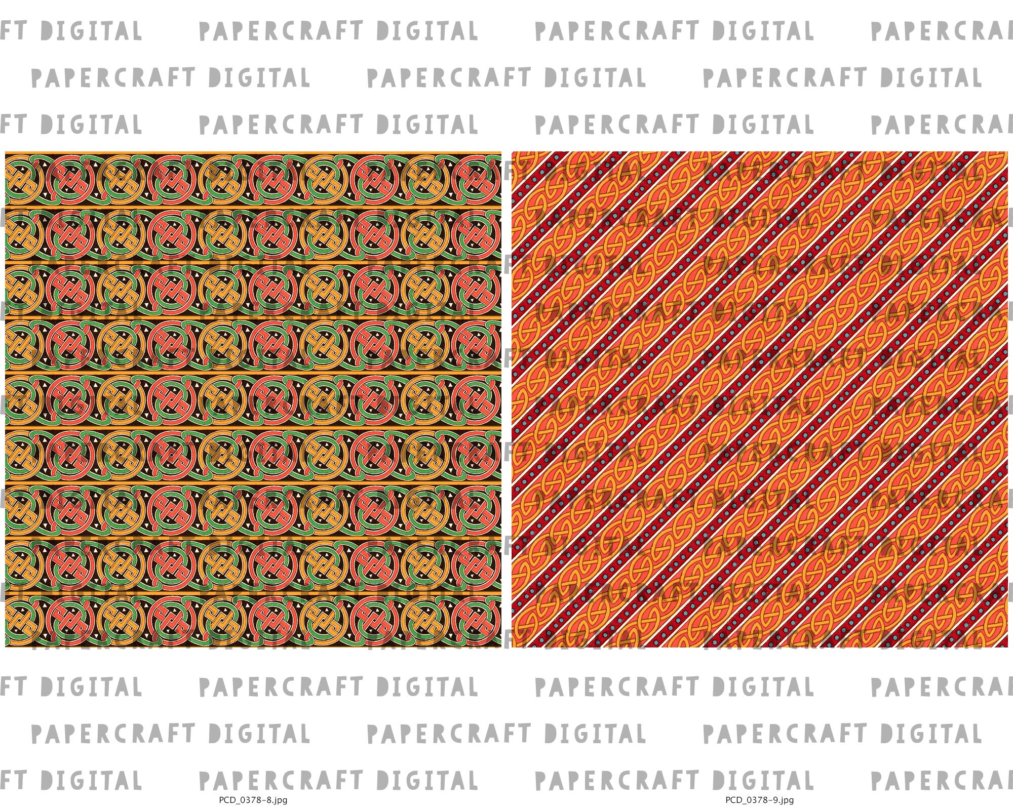 Celtic Printable Paper Patterns Old Irish Seamless | Etsy