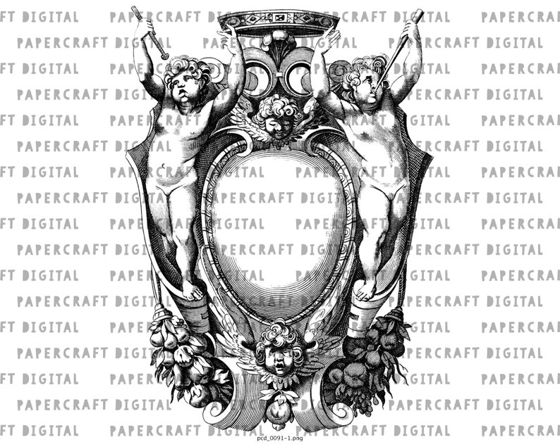 Illuminated Manuscript Border Medieval Decorative Frame Vintage Digital ...