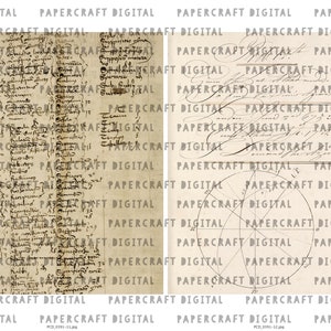 Old Script Writing Texture | Vintage Scrapbook Paper Background - Etsy