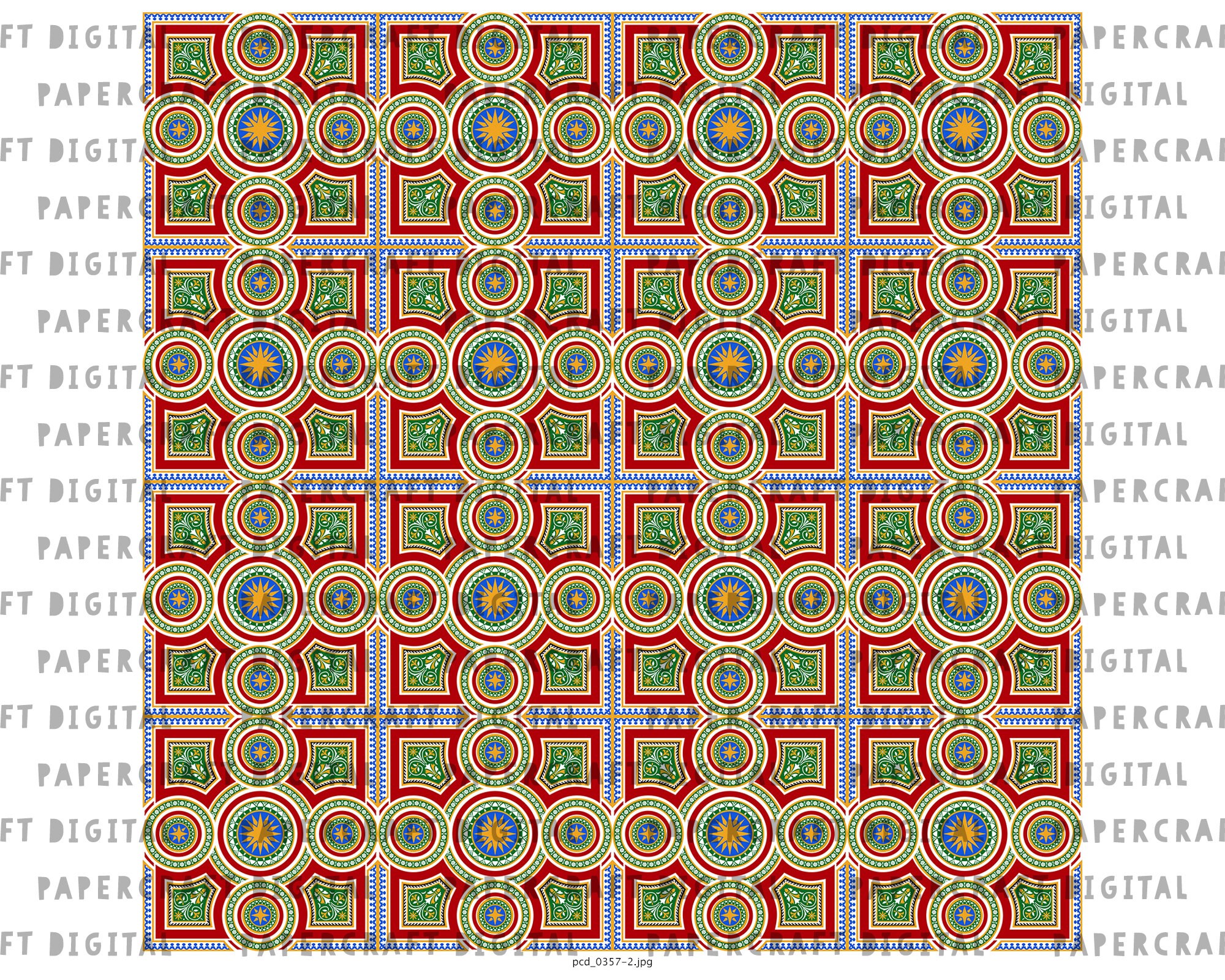 Roman Tile Patterned Printable Paper Vintage Scrapbook - Etsy