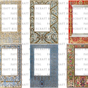 Illuminated Manuscript Border Medieval Decorative Frame Vintage Digital ...