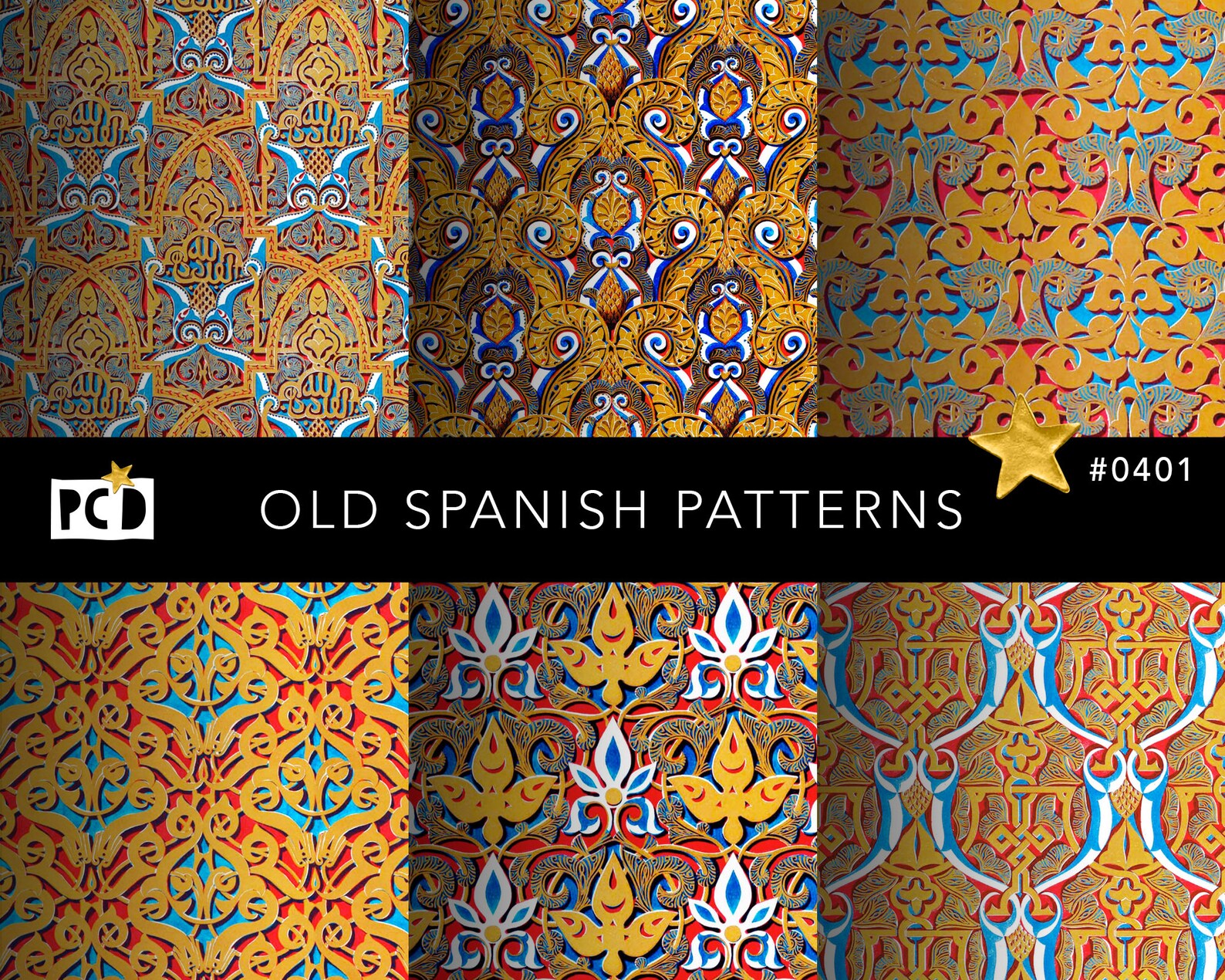 Old Spanish Patterns | Vintage Azulejo Islamic Pattern | Antique ...