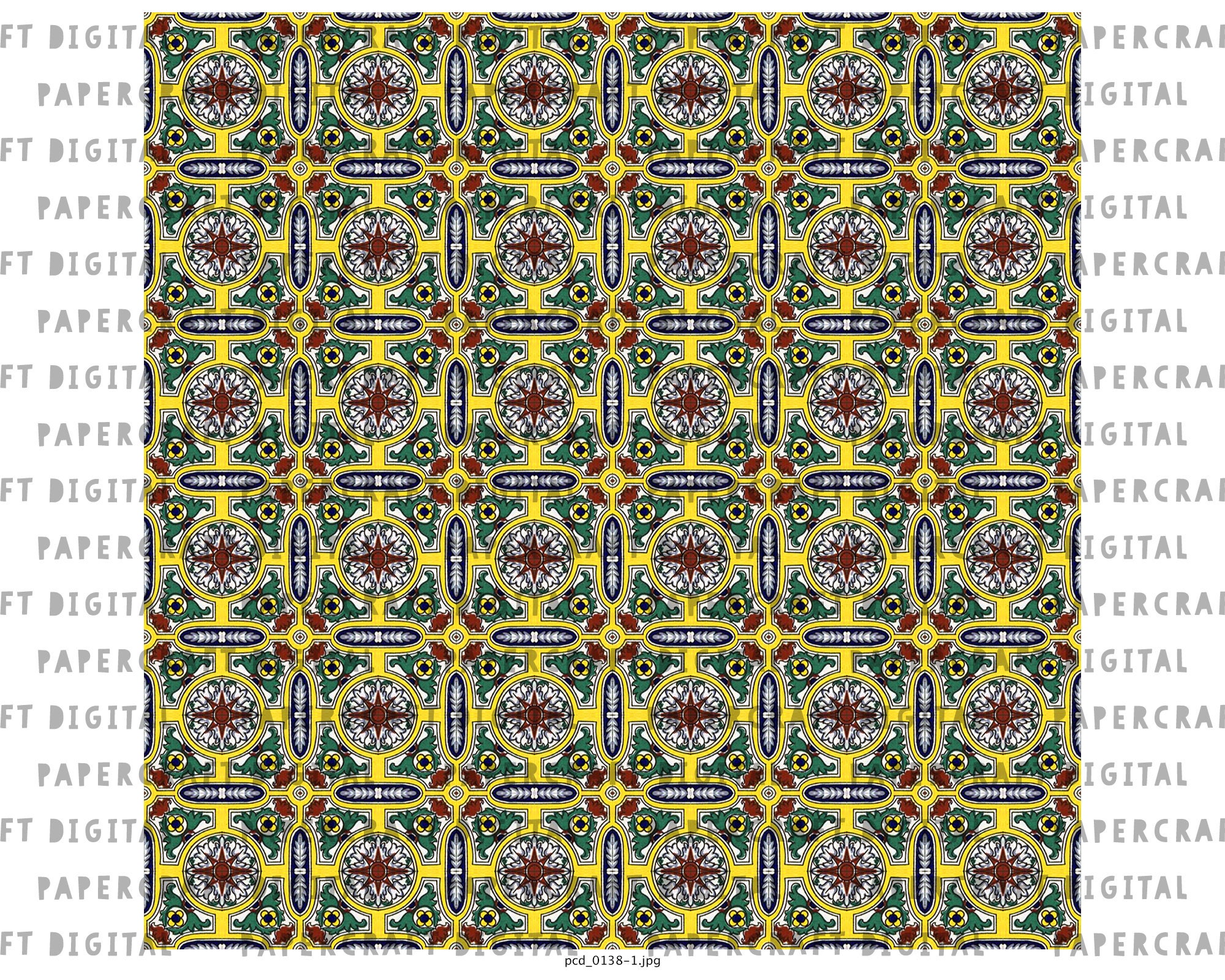 Vintage Scrapbook Printable Paper Old Endpaper Pattern Decorative End ...