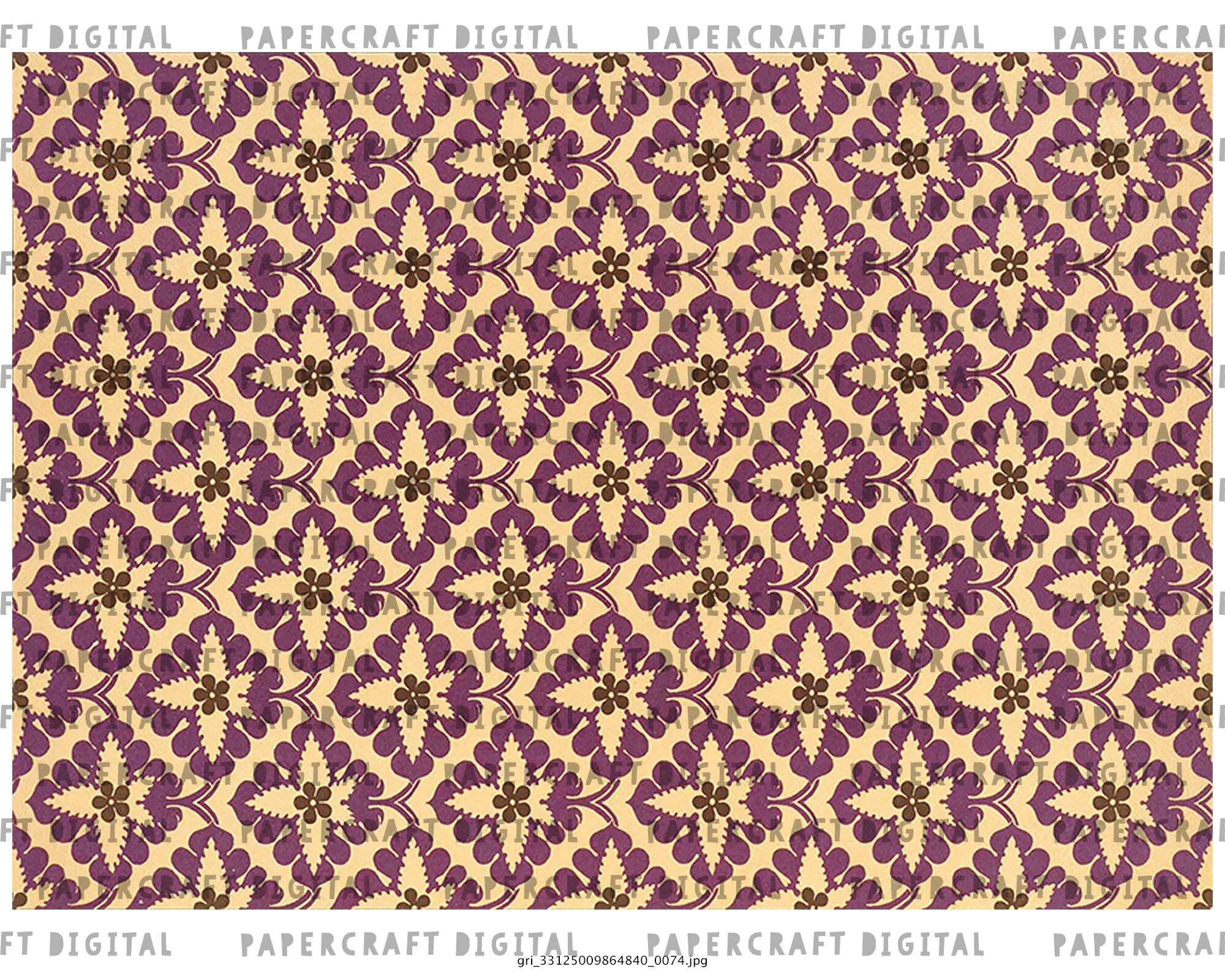 Vintage Scrapbook Printable Paper Old Italian Pattern | Etsy