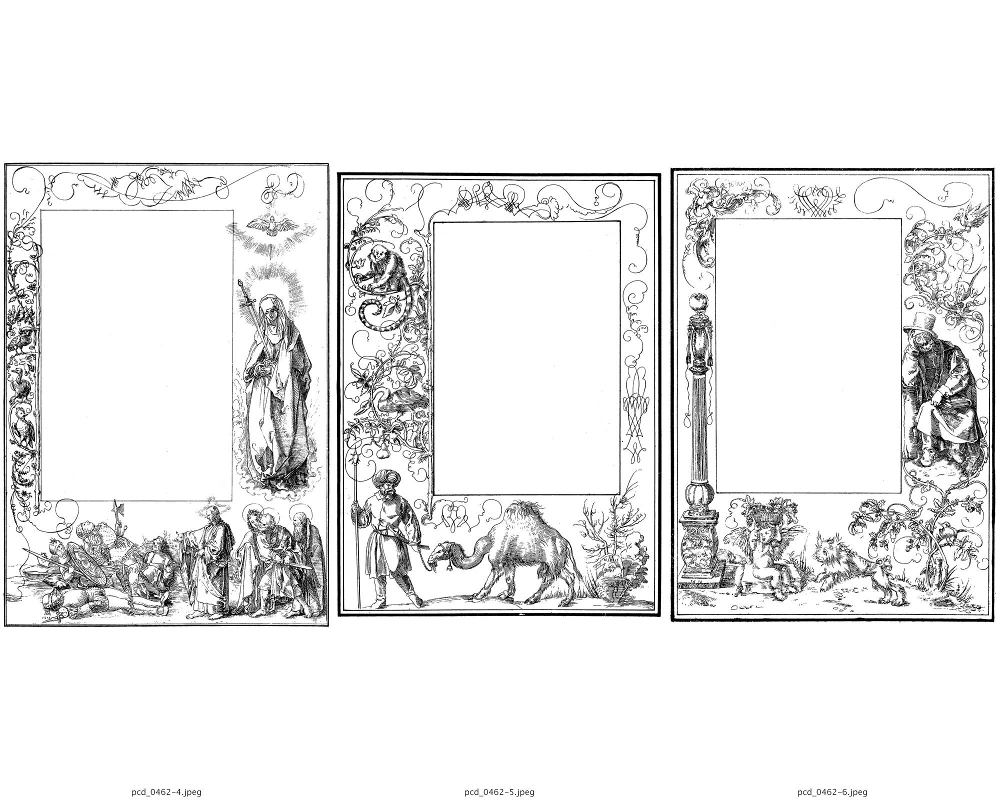Renaissance Frames PNG 1500s | Transparent Engraving Border Overlay ...