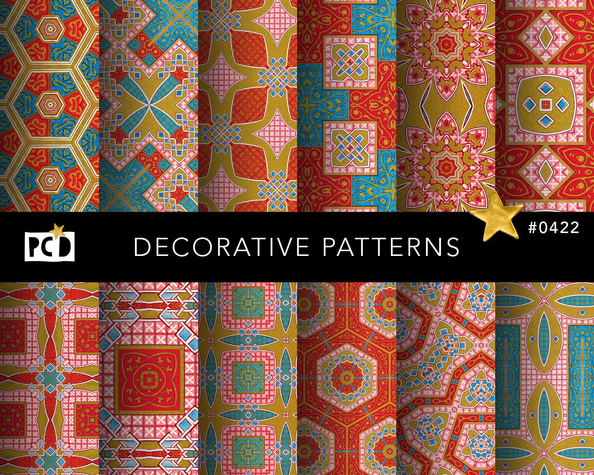 Decorative Ornamental Patterns Printable Craft Papers - Etsy