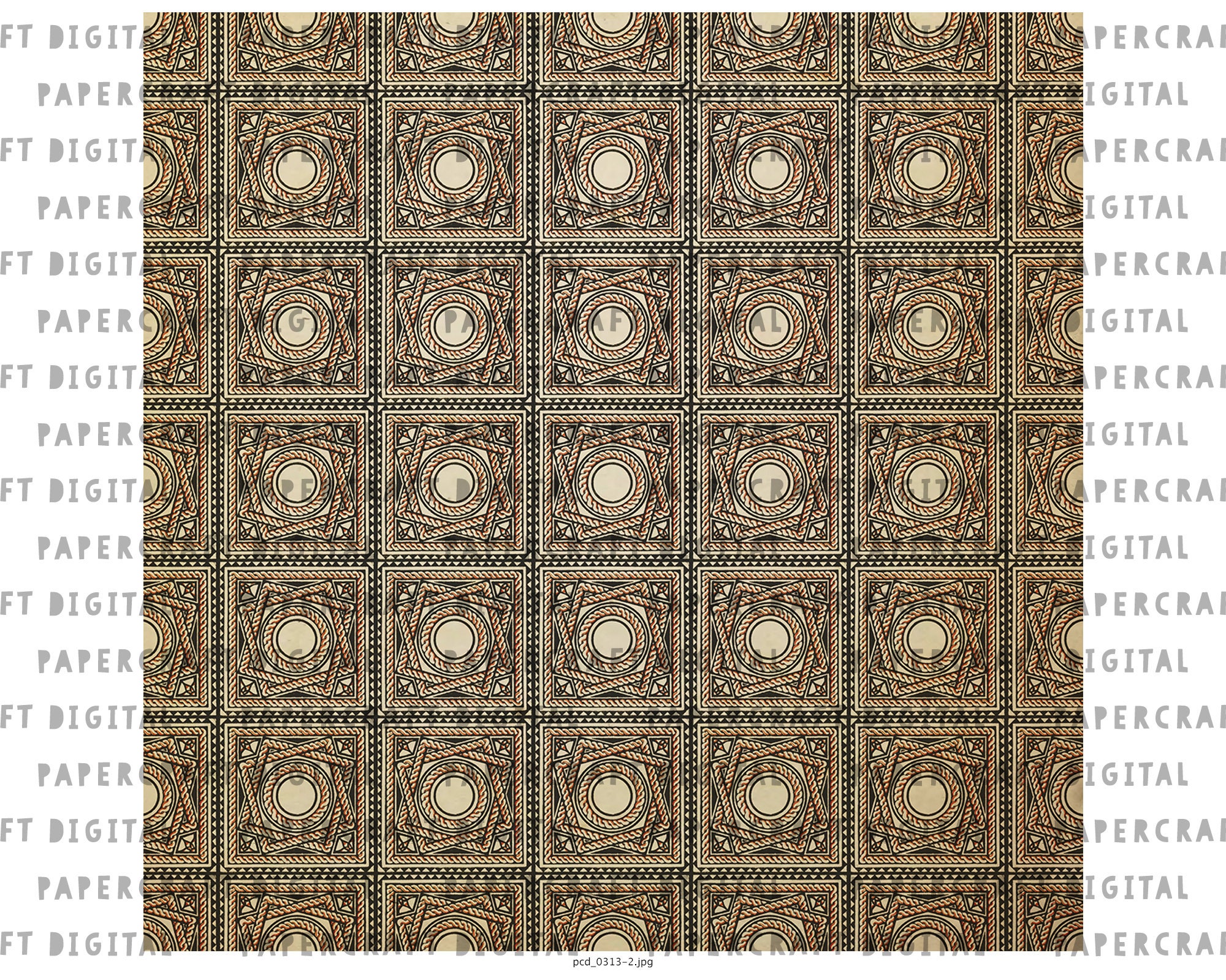Vintage Scrapbook Printable Paper Old Roman Illustration Seamless ...