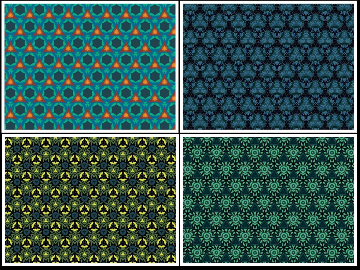 Modern Scrapbook Printable Paper | Endpaper Pattern | Decorative End ...